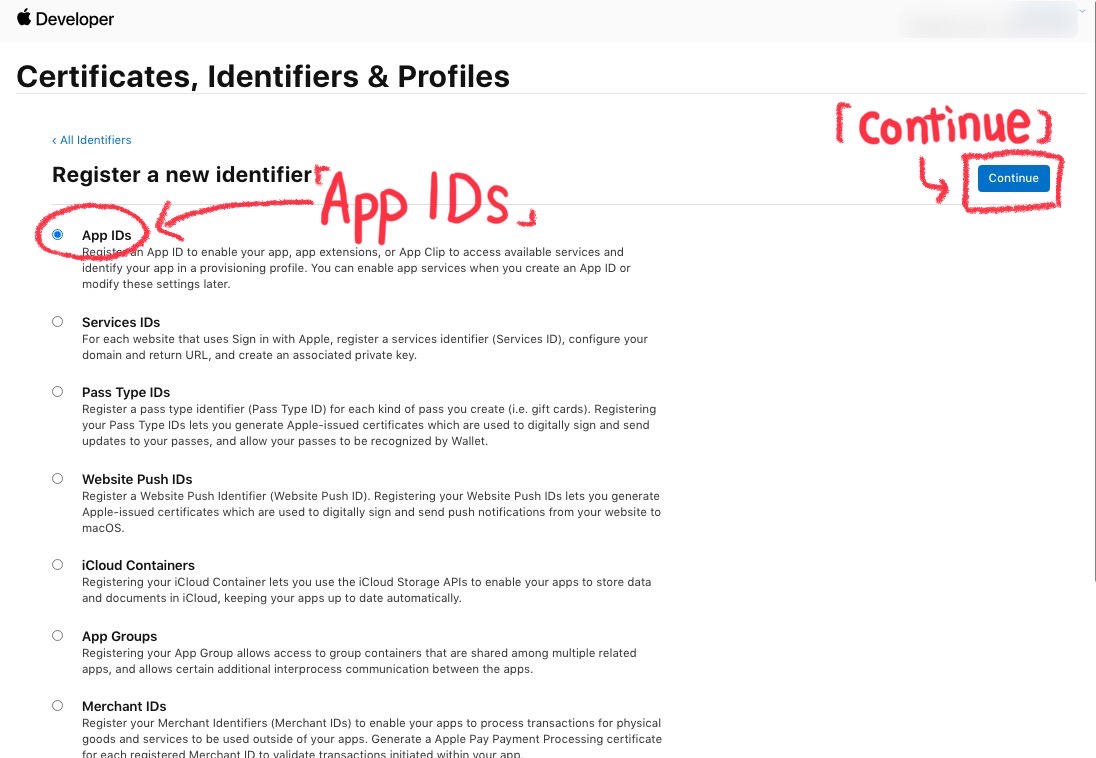 【Apple Developer】Identifiers登録してプロファイルを作成 | ハルブログ